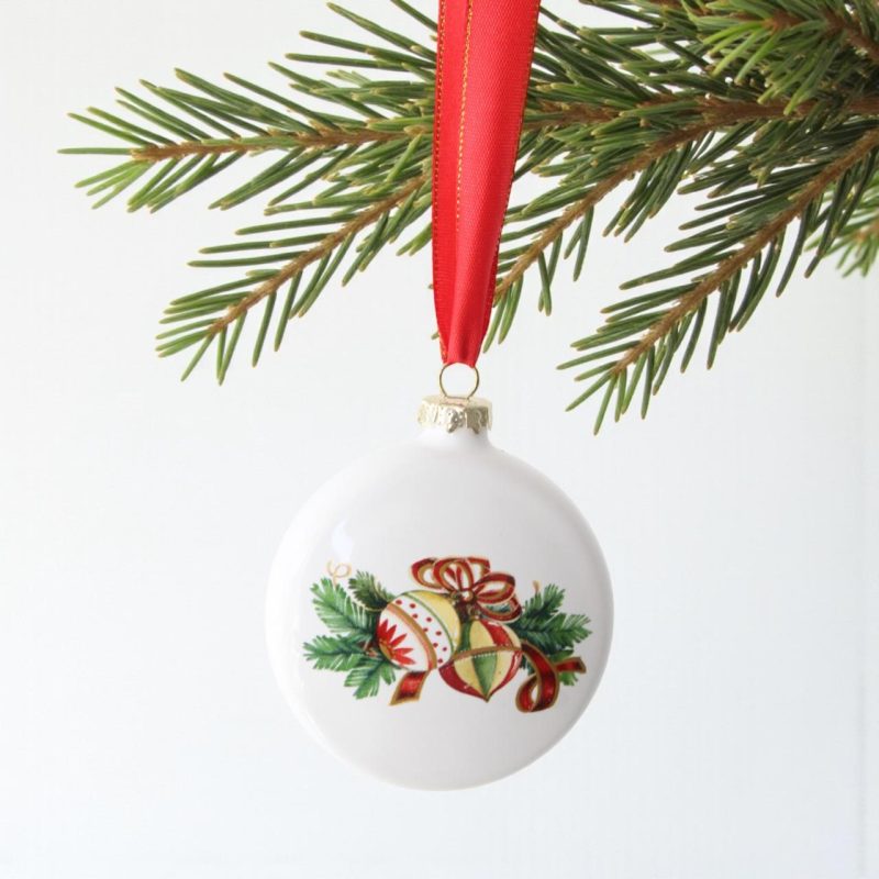 ESFERAS de CERÁMICA – “Navidad Vintage” – Jardines del Sur